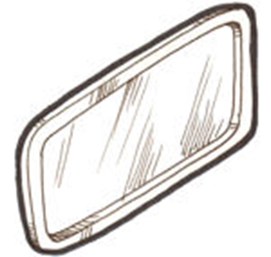 Tam's Model A Parts. Model A Rear Window Frame Steel - A37533A